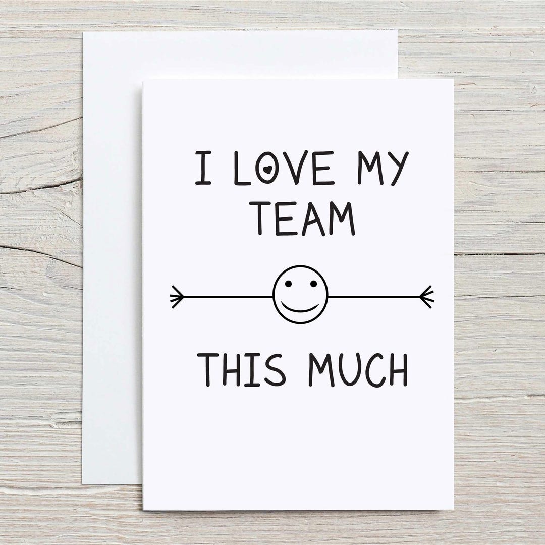 Colleague Card - I Love My Team This Much | Perfect Gift for Manager ...