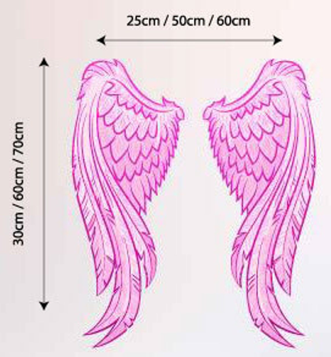 Pink Angel Wings Decal Wall Sticker Nursery Baby Room Kids | Etsy