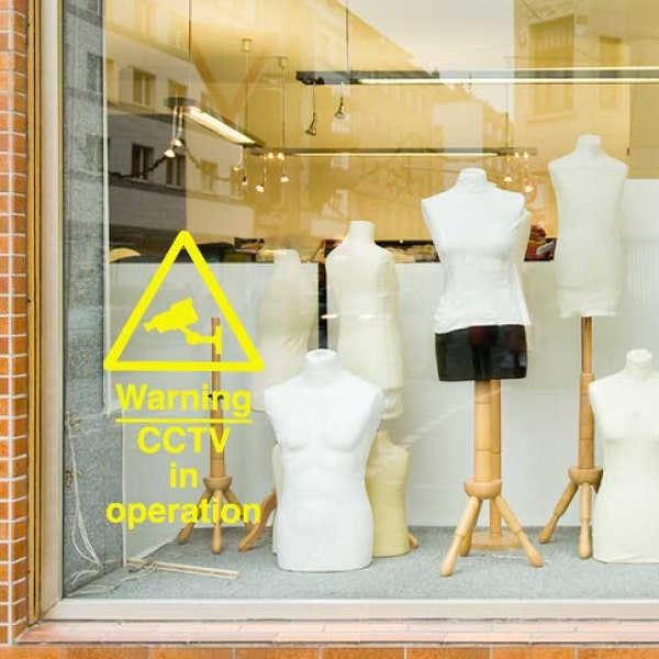 Cctv Window Sticker - Etsy