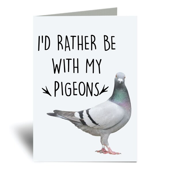 Pigeon Birthday Card - Etsy UK