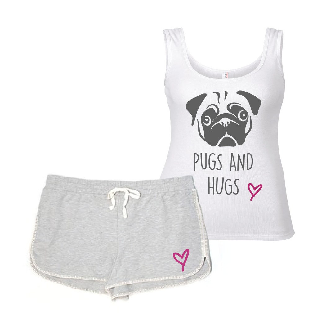 Pug Pyjamas Pugs and Hugs Pj's Dog Lover Dog - Etsy