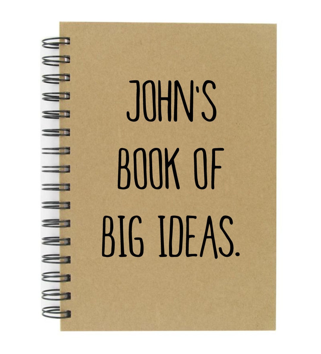 Personalised Note Book Book of Big Ideas A5 Hard Back Great Quality ...