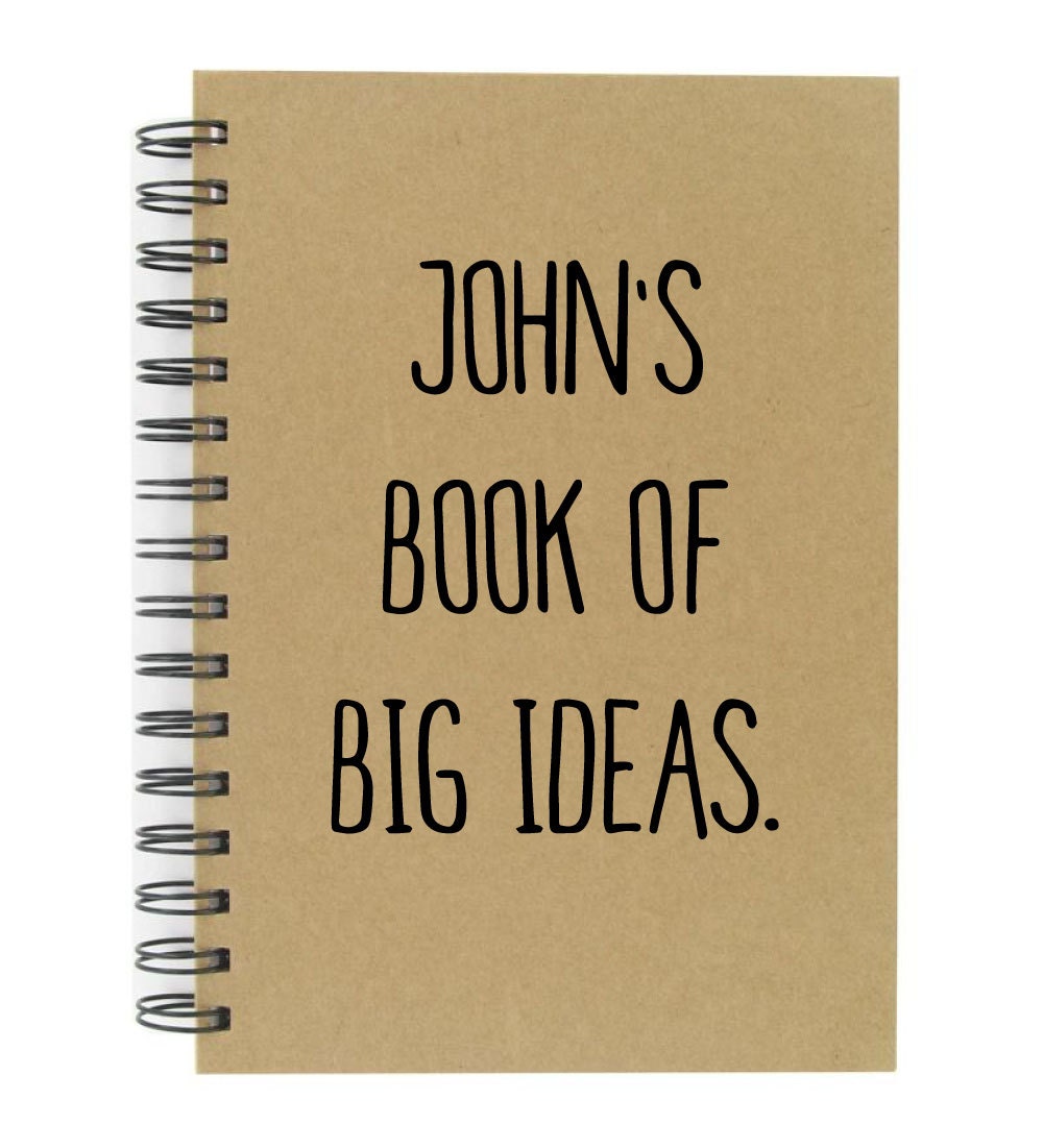 Personalised Note Book Book of Big Ideas A5 Hard Back Great - Etsy