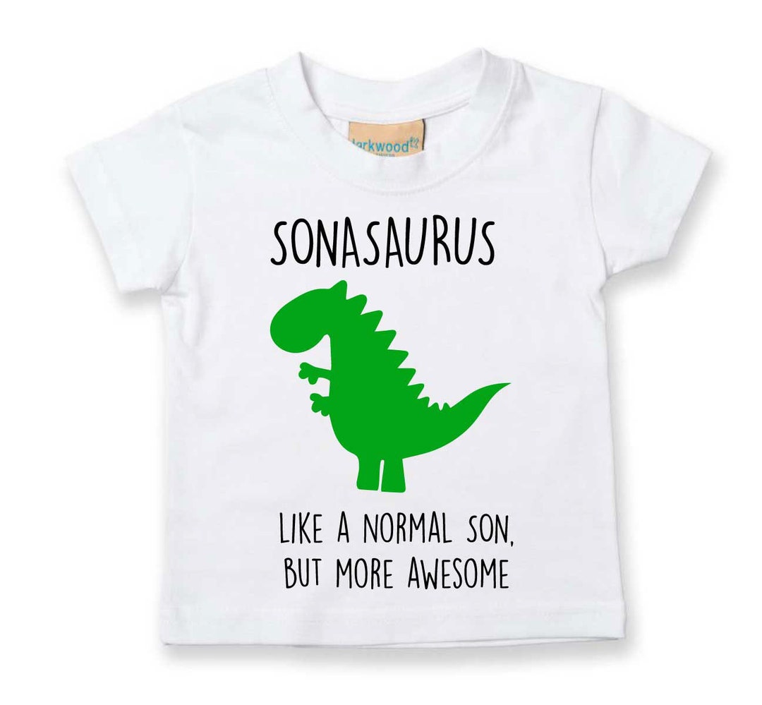 Son Dinosaur Tshirt Kids Sonasaurus Sibling Children Toddler - Etsy