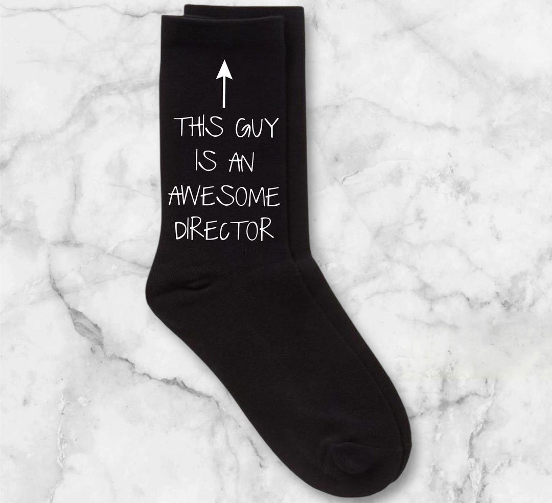 Mens Black Director Socks With Funny "this Guy is an Awesome Director ...