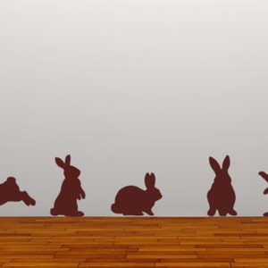 Rabbit Wall Decal Sticker Kids Bedroom Decorative Mural - Etsy
