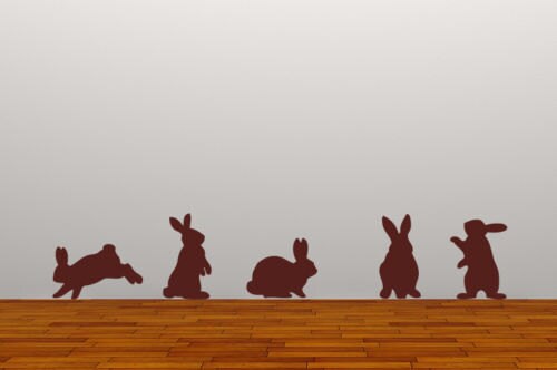 Rabbit Wall Decal Sticker Kids Bedroom Decorative Mural - Etsy