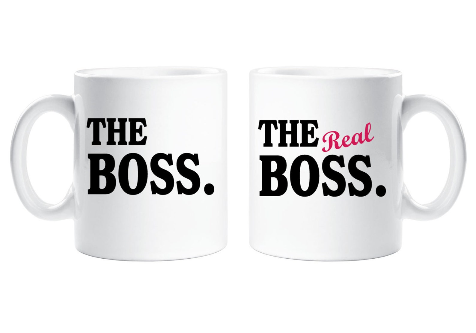 Couples Mug Set the Boss the Real Boss Present Wife Husband - Etsy