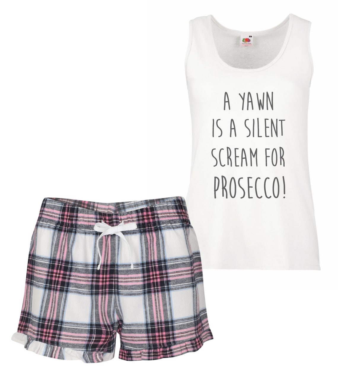 Prosecco Pj's Pyjamas A Yawn is A Silent Scream for | Etsy
