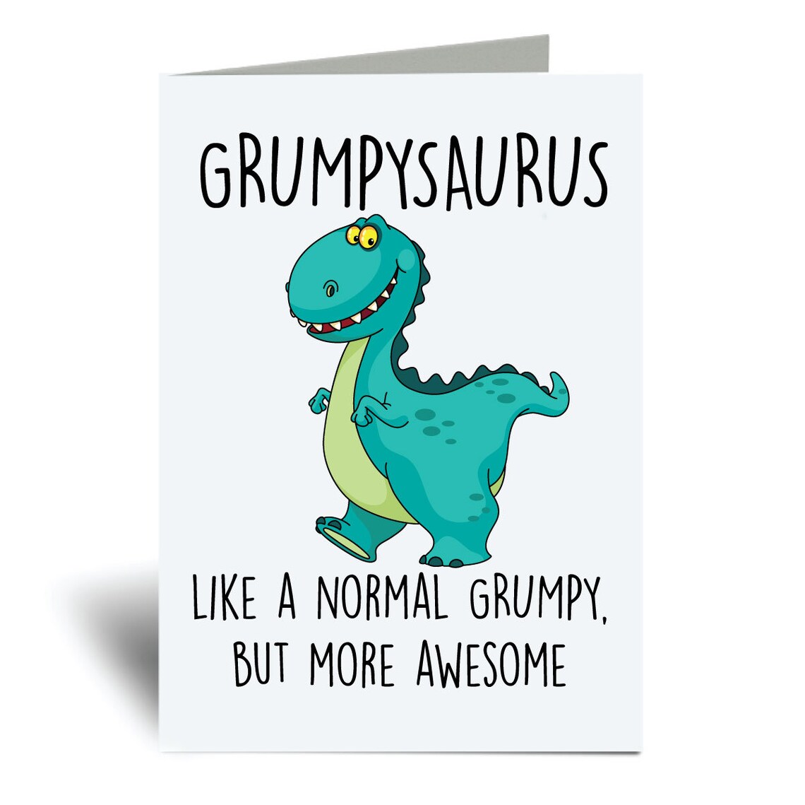 Grumpy Card Grumpysaurus Dinosaur Greeting Birthday Card - Etsy