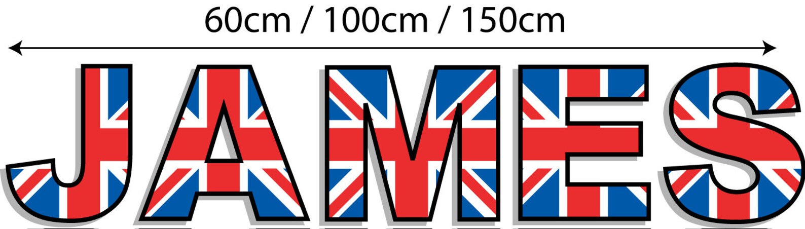 Personalised Union Jack Named Decal Kids Wall Sticker British Patriotic ...