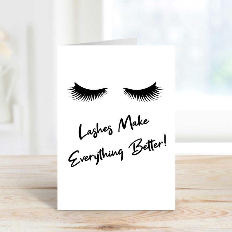 Eyelash Greeting Cards - Etsy UK