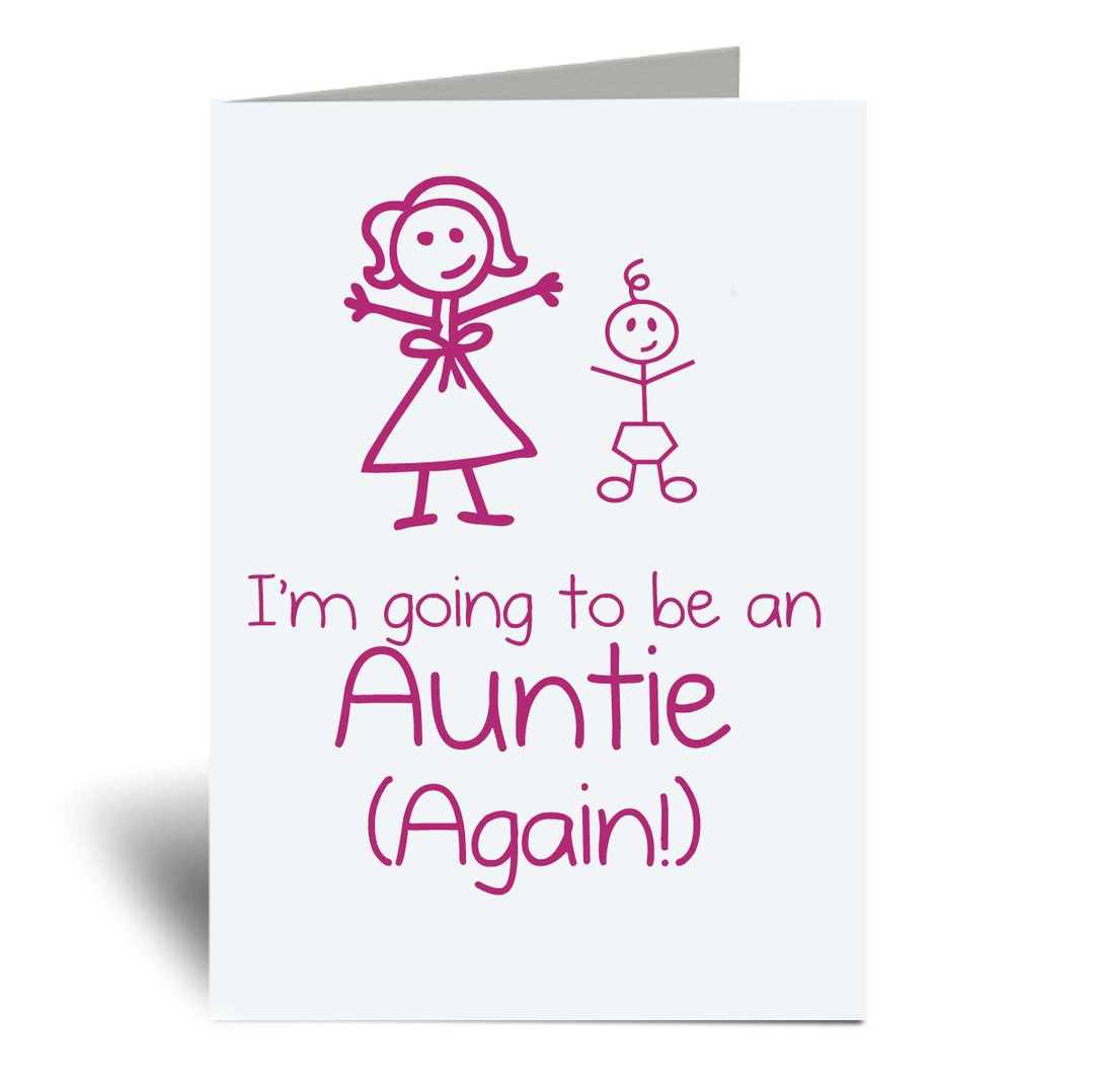 Be an Auntie Again Card I'm Going to Be an Auntie Again - Etsy