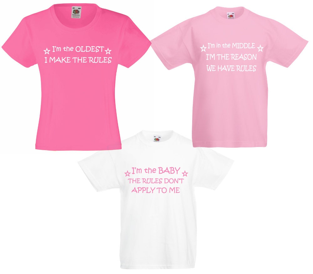 Sisters Tshirts Sibling Rivalry Rules Tshirt Set Kids Baby - Etsy