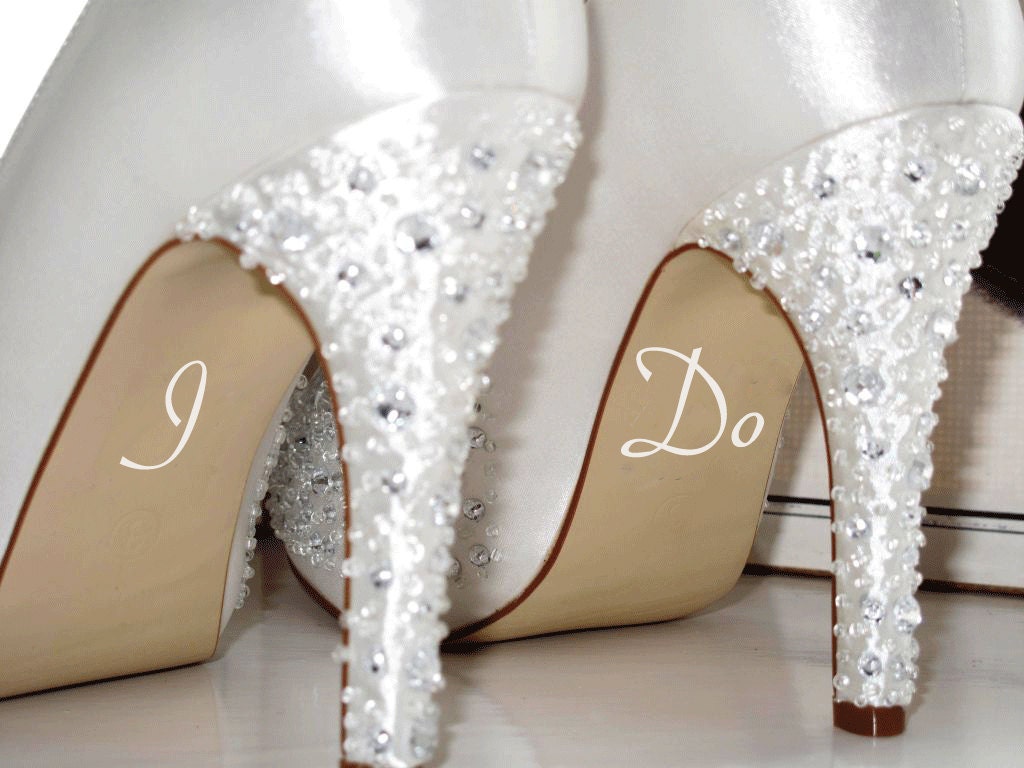 I Do Wedding Decal Bride Shoe Sticker Marry Married Bride to - Etsy