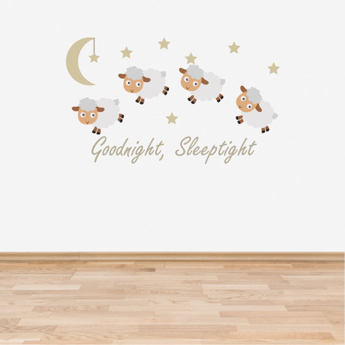 Wall Decal Nursery Goodnight Sleep Tight Counting Sheep Baby | Etsy