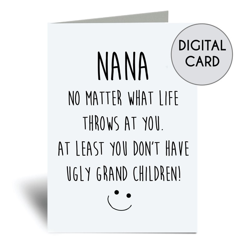 Nana Card - Etsy