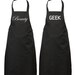 Couples Aprons Beauty and Geek Set Gift Apron Novelty Funny Present ...
