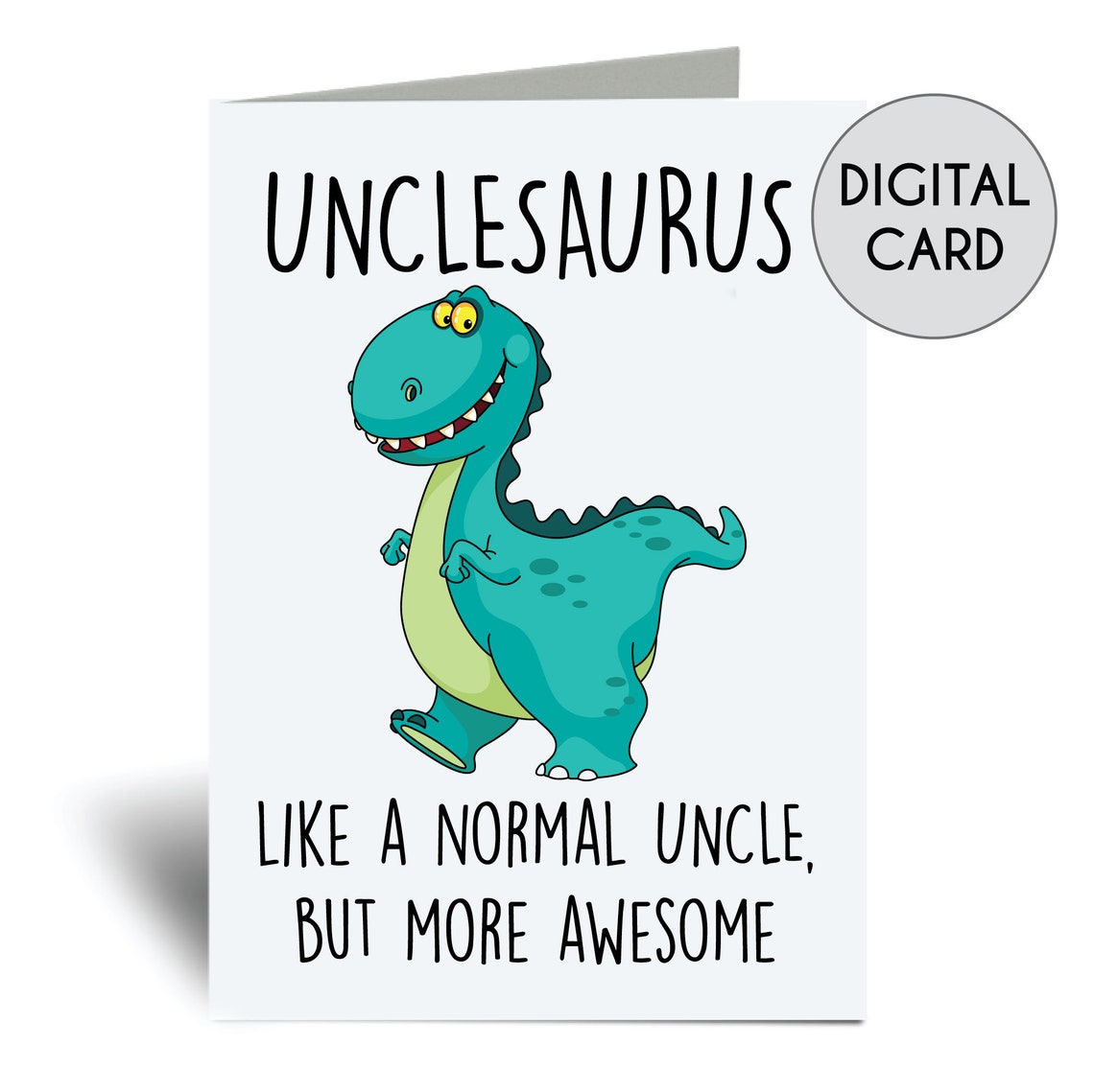 Printable Uncle Card Unclesaurus Dinosaur Digital Download - Etsy