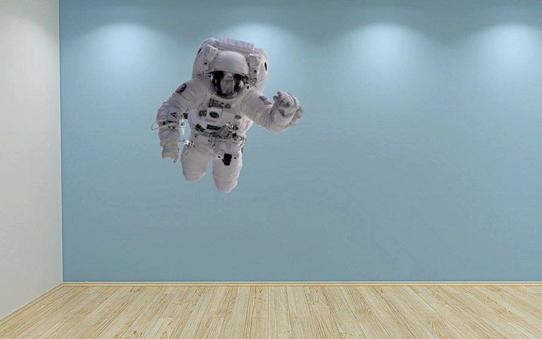 Full Colour Astronaut Wall Decal Floating Spaceman Wall Sticker Out of ...