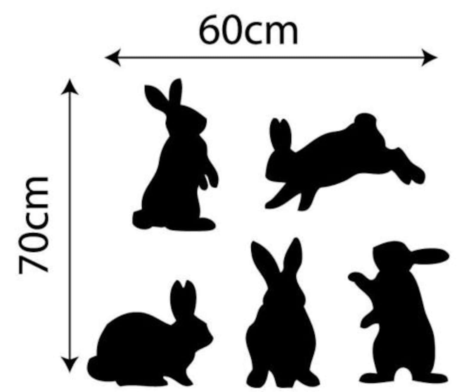 Rabbit Wall Decal Sticker Kids Bedroom Decorative Mural - Etsy
