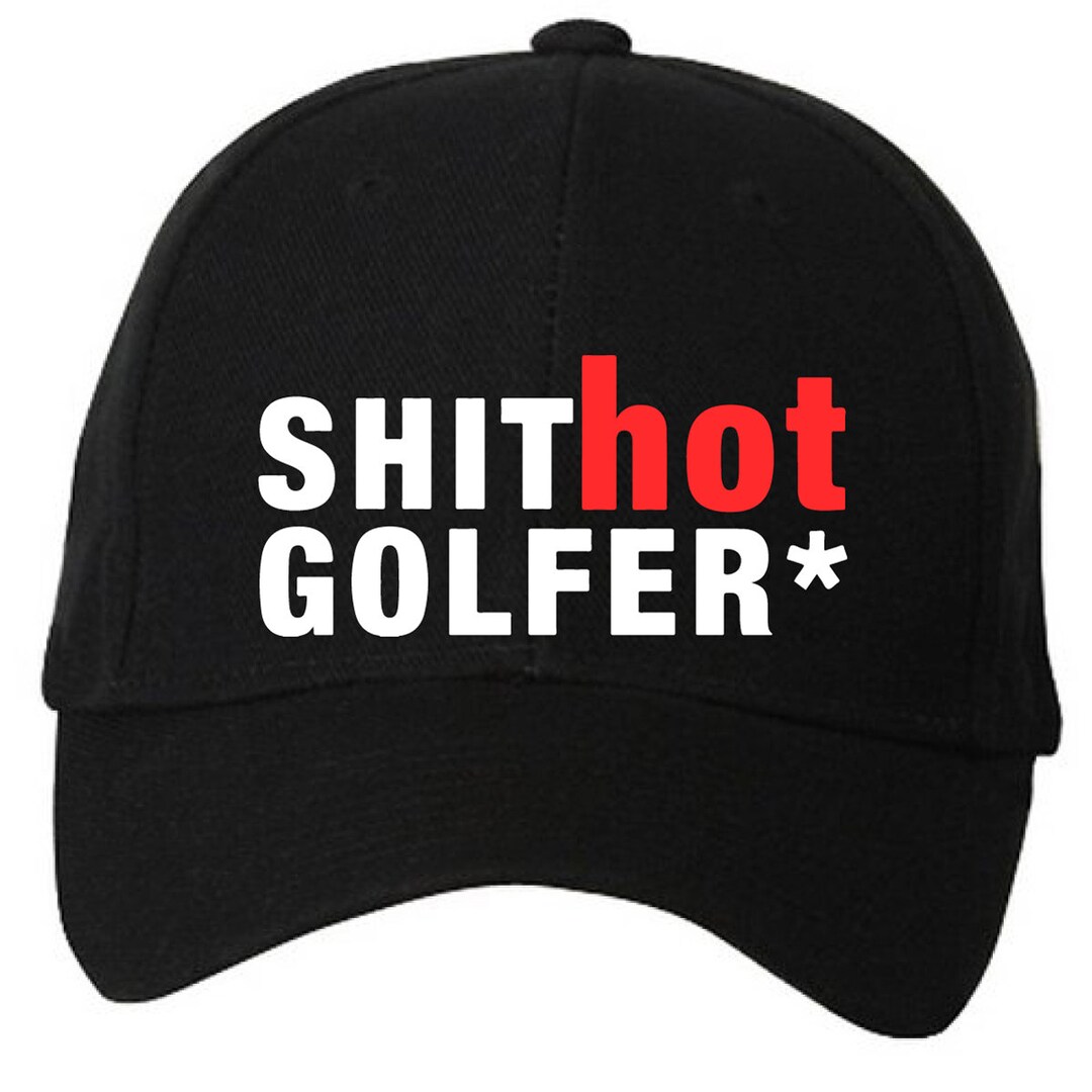 Shit Hot Golfer Cap Funny Black Baseball Cap Present Gift Friend ...