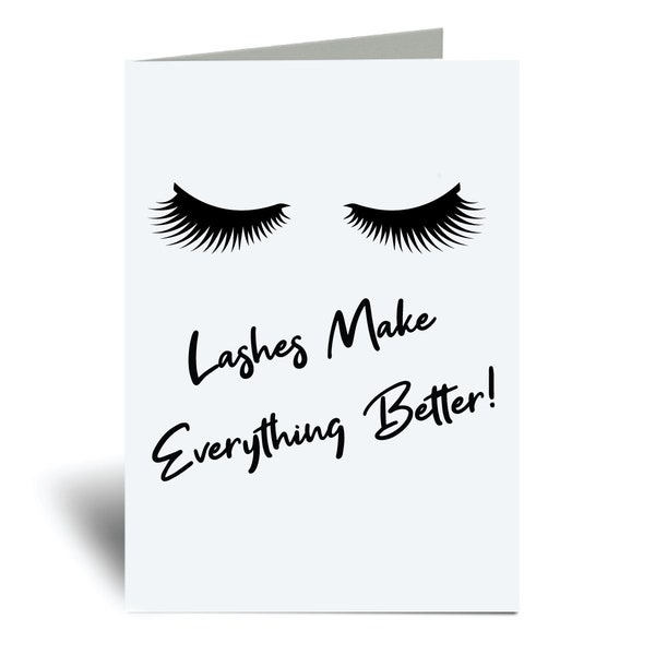 Lashes Greeting Card - Etsy