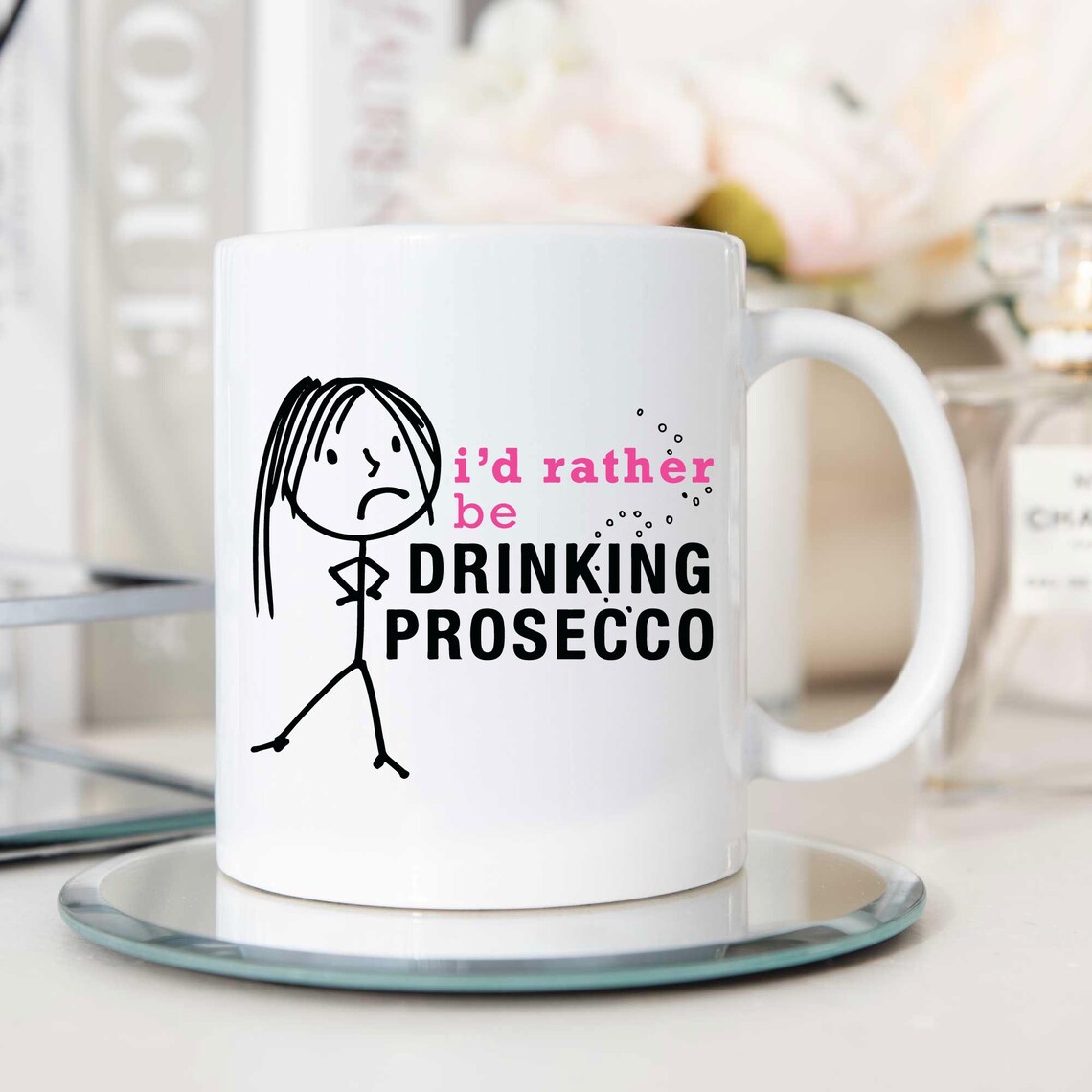 Prosecco Mug - I'd Rather Be Drinking Prosecco Cup, Fun Gift for ...