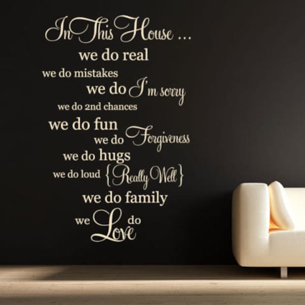 Family Rules Decal - Etsy