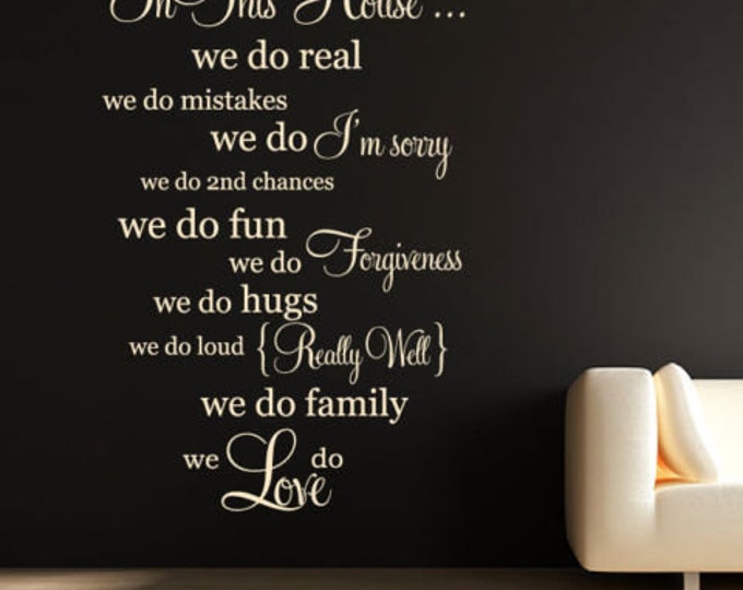 Christian Family House Rules Vinyl Wall Decal: Religious Bible Verse ...