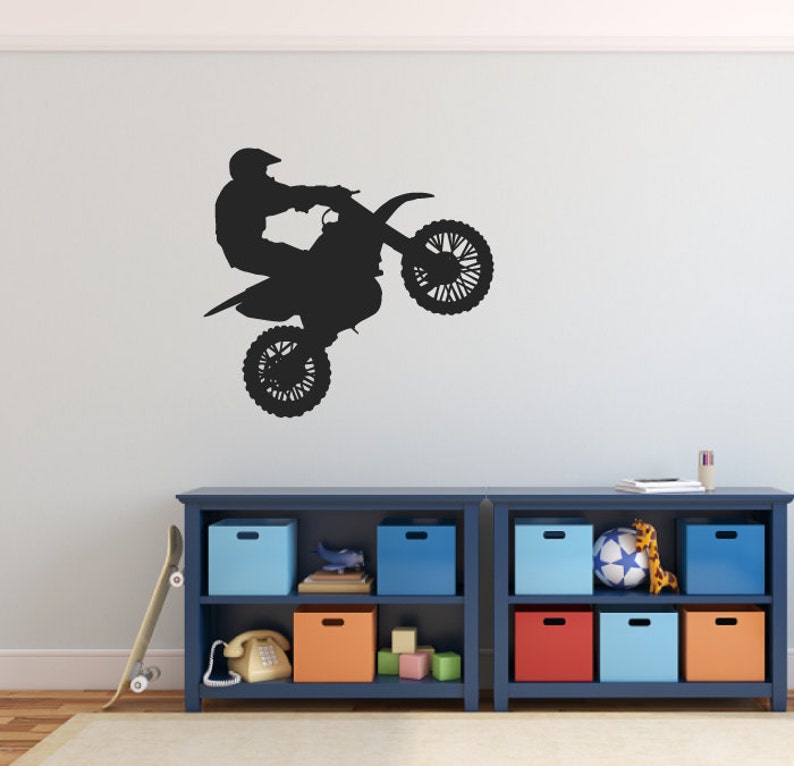 Motorbike Wall Decal Bike Jump Sticker Kids Bedroom Boys - Etsy