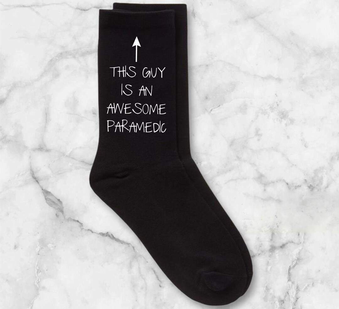 Mens This Guy is an Awesome Paramedic Black Socks NHS Gift for Men ...