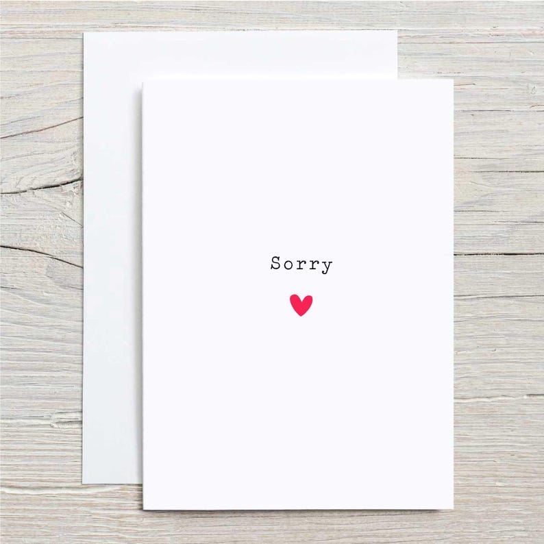Sorry Card Apology Greeting Card for Friend Family Appreciation Card - Etsy