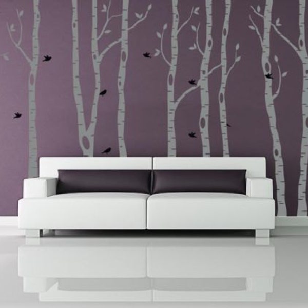 Birch Tree Decal - Etsy