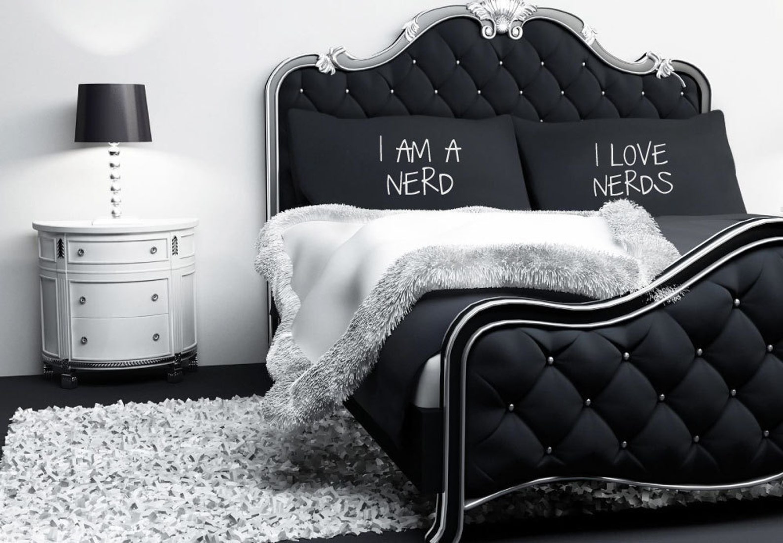 I Am a Nerd Pillowcases I Love Nerds Couples Gift Printed Pillow Case ...