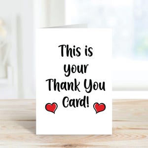 Thank You Card - Funny Thank You Note - Humorous Greeting Card for ...