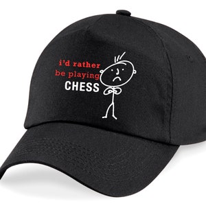 Chess Cap Men's I'd Rather Be Playing Chess Baseball - Etsy