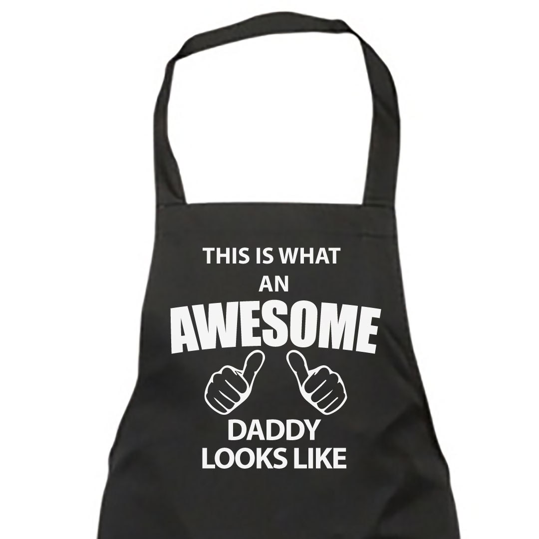 Daddy Apron Awesome Daddy Apron Mens Fathers Day Birthday Christmas ...