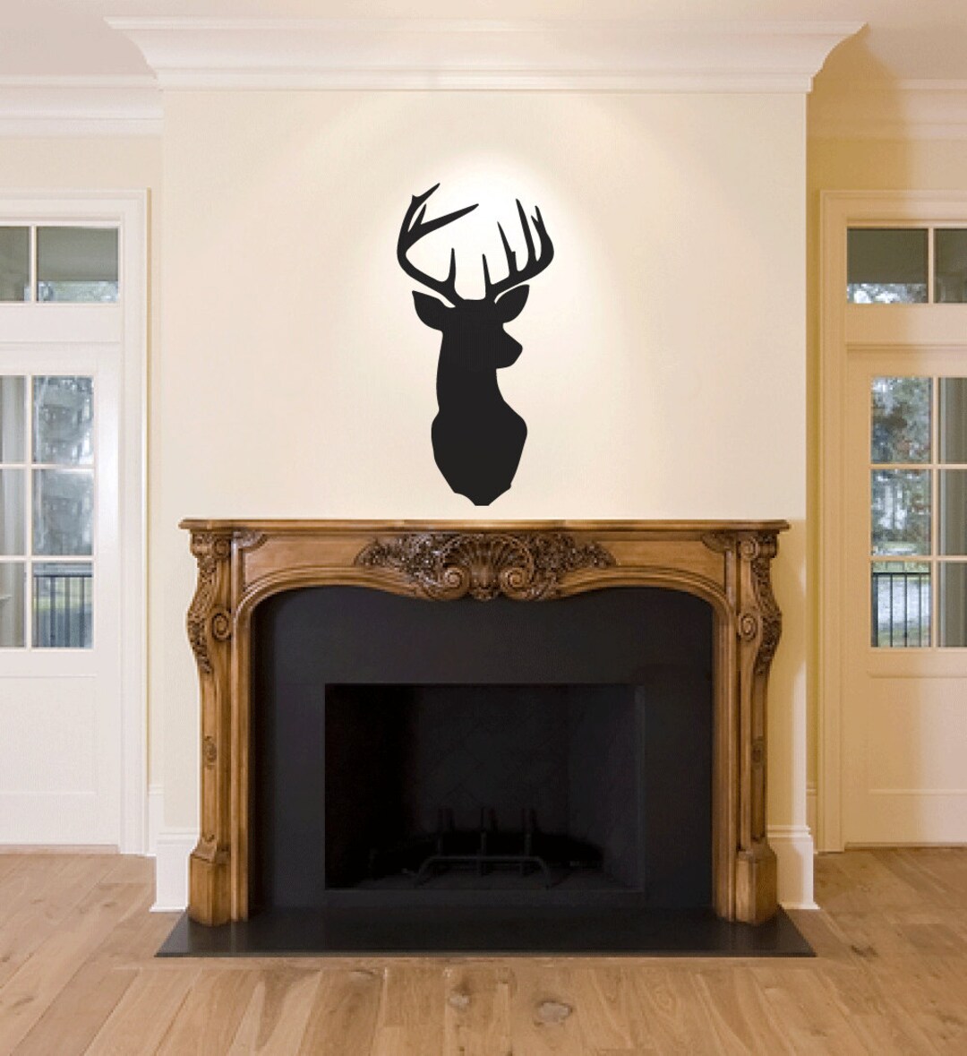 Stag Head Buck Wall Decal Sticker Living Room Mantle Piece - Etsy