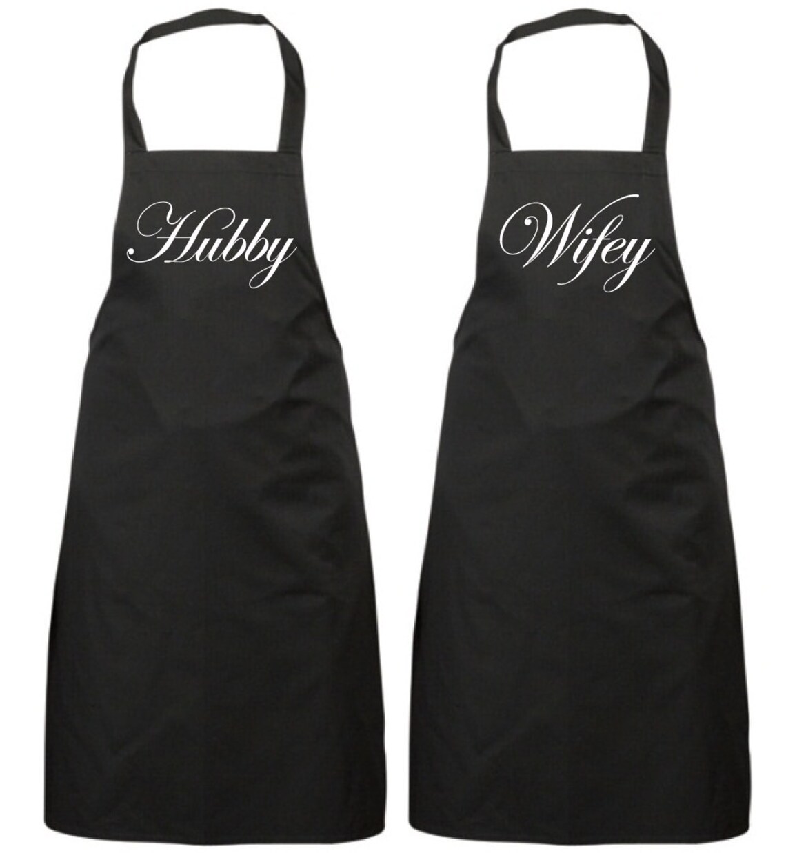 Couples Aprons Hubby Wifey Gift Apron Present House Warming | Etsy