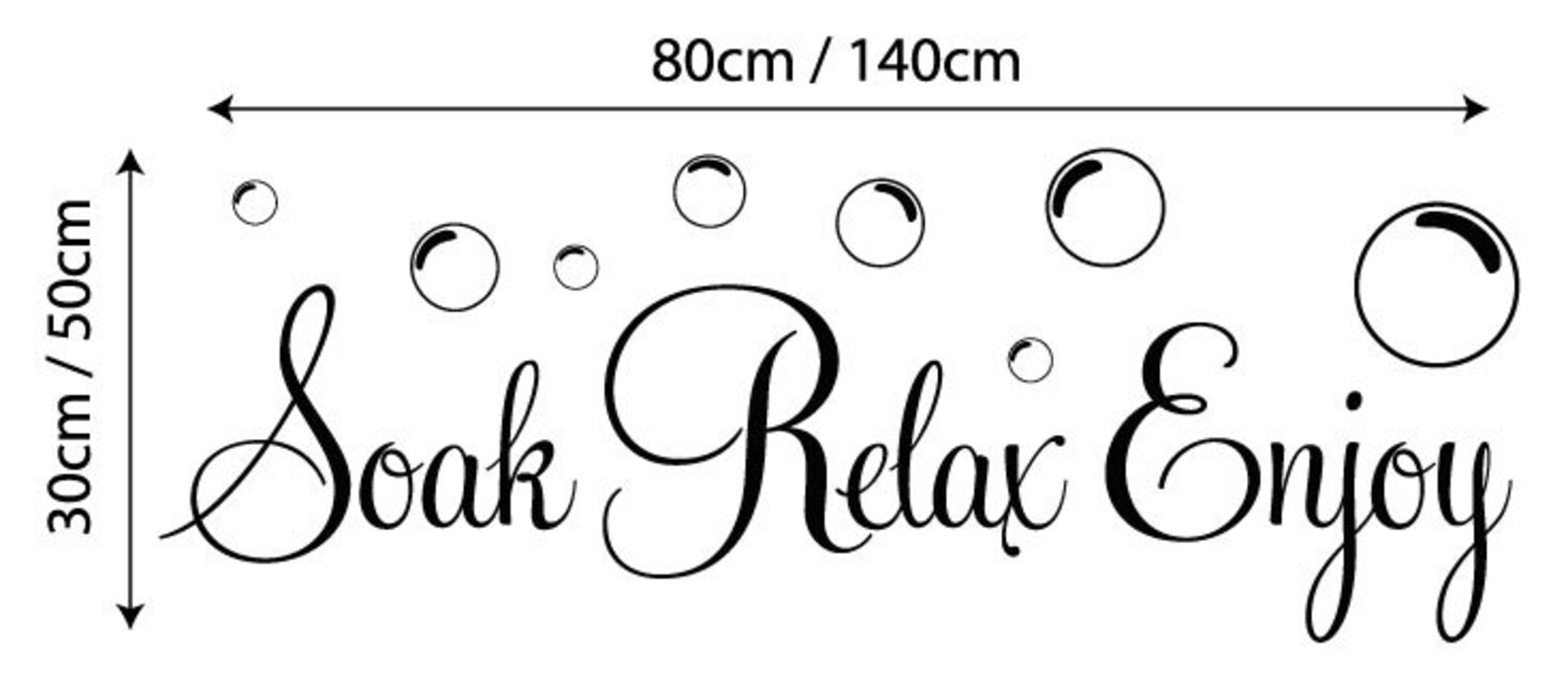 Bathroom Decal Soak Relax Enjoy Wall Sticker En Suite Shower - Etsy