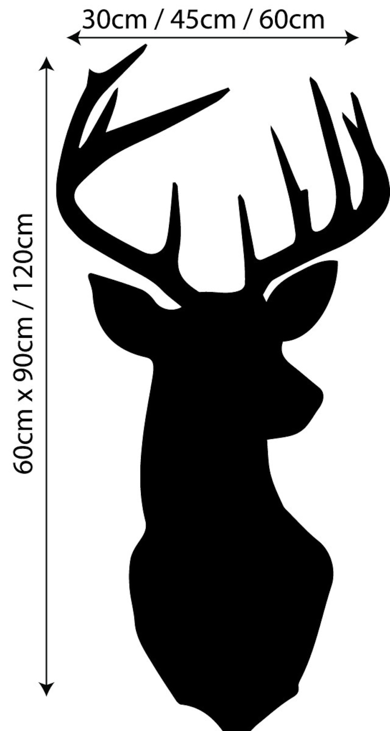 Stag Head Buck Wall Decal Sticker Living Room Mantle Piece - Etsy
