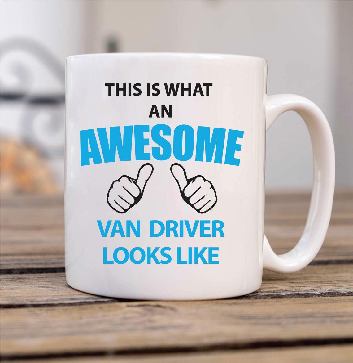 Van Driver Mug This is What an Awesome Van Driver Looks Like Ceramic ...