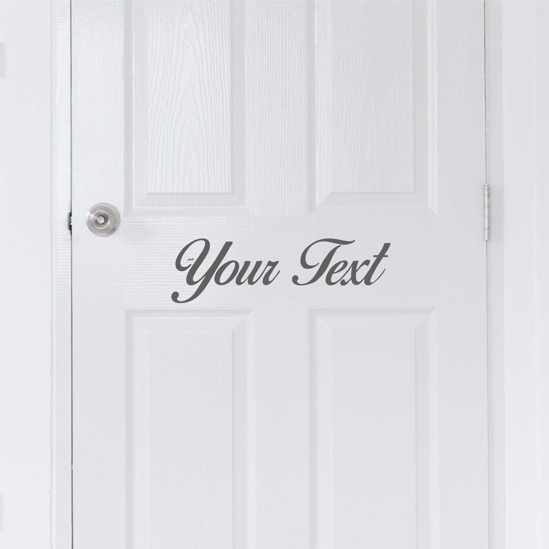 Custom Door Sticker Sign | Vinyl Wall Home Your Text Here Wall Sticker ...