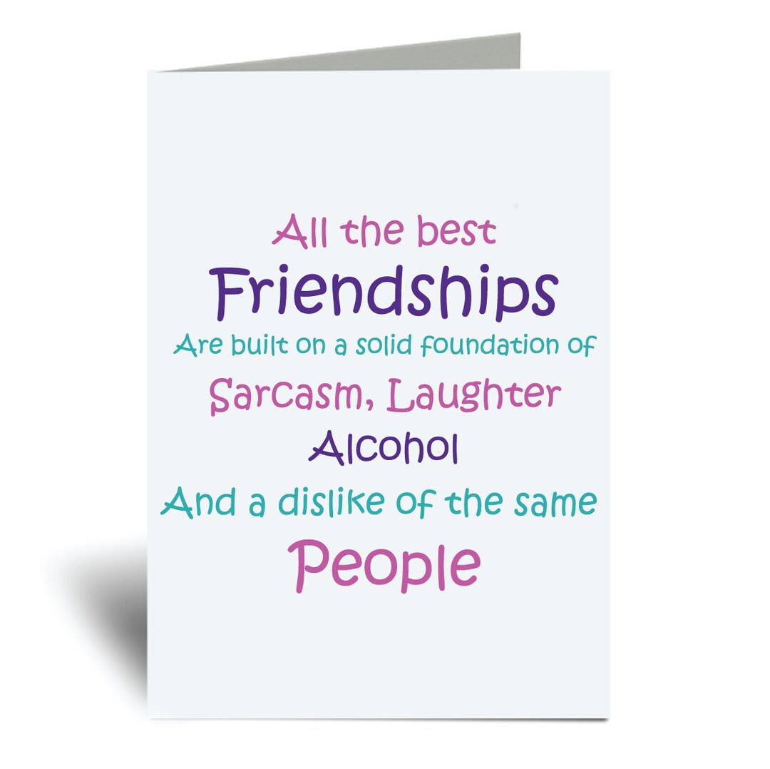 Best Friends Greeting Card All the Best Friendships - Etsy