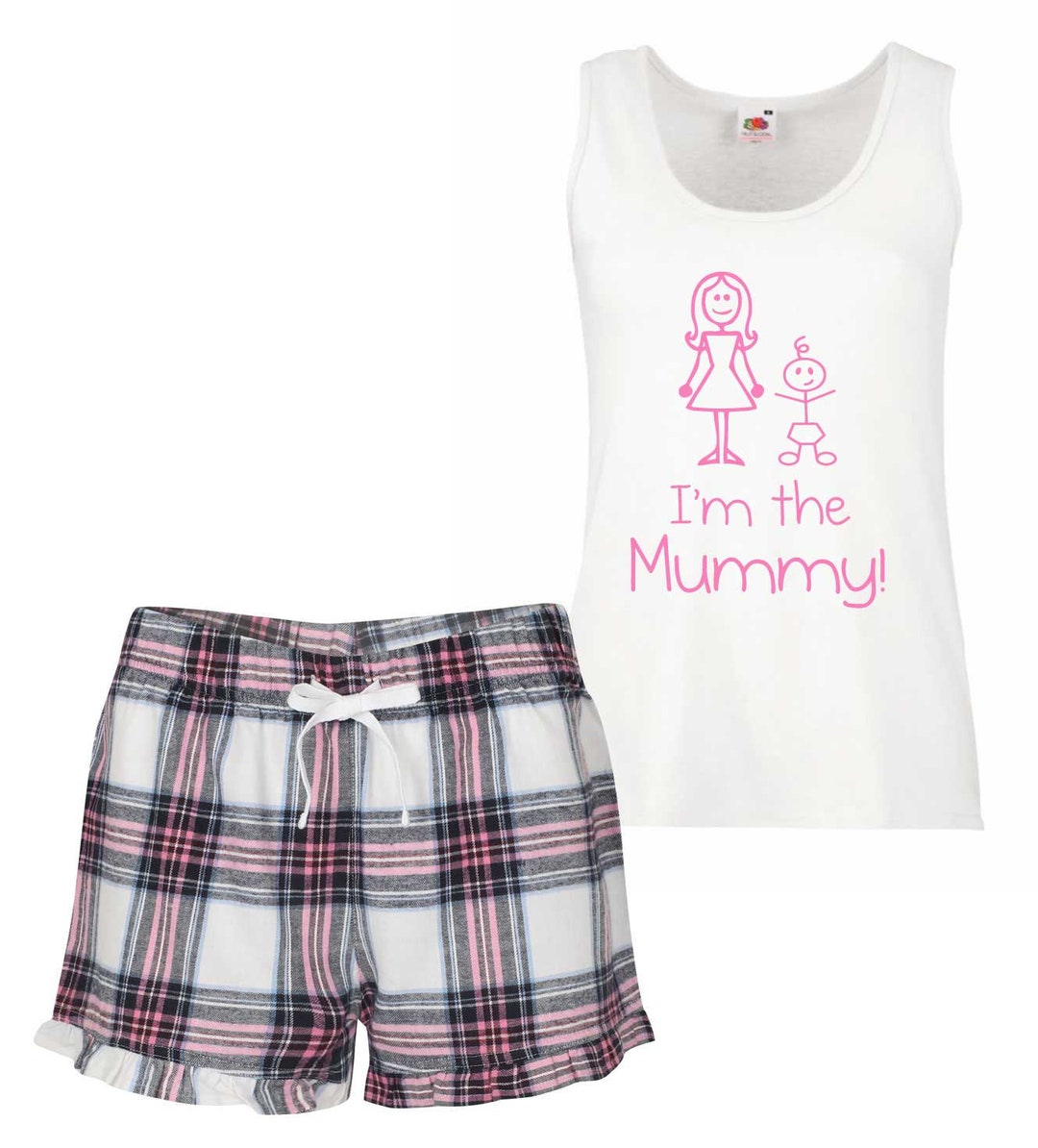 Ladies Mummy Pyjamas I'm the Mummy Pj's Pyjamas Tartan - Etsy