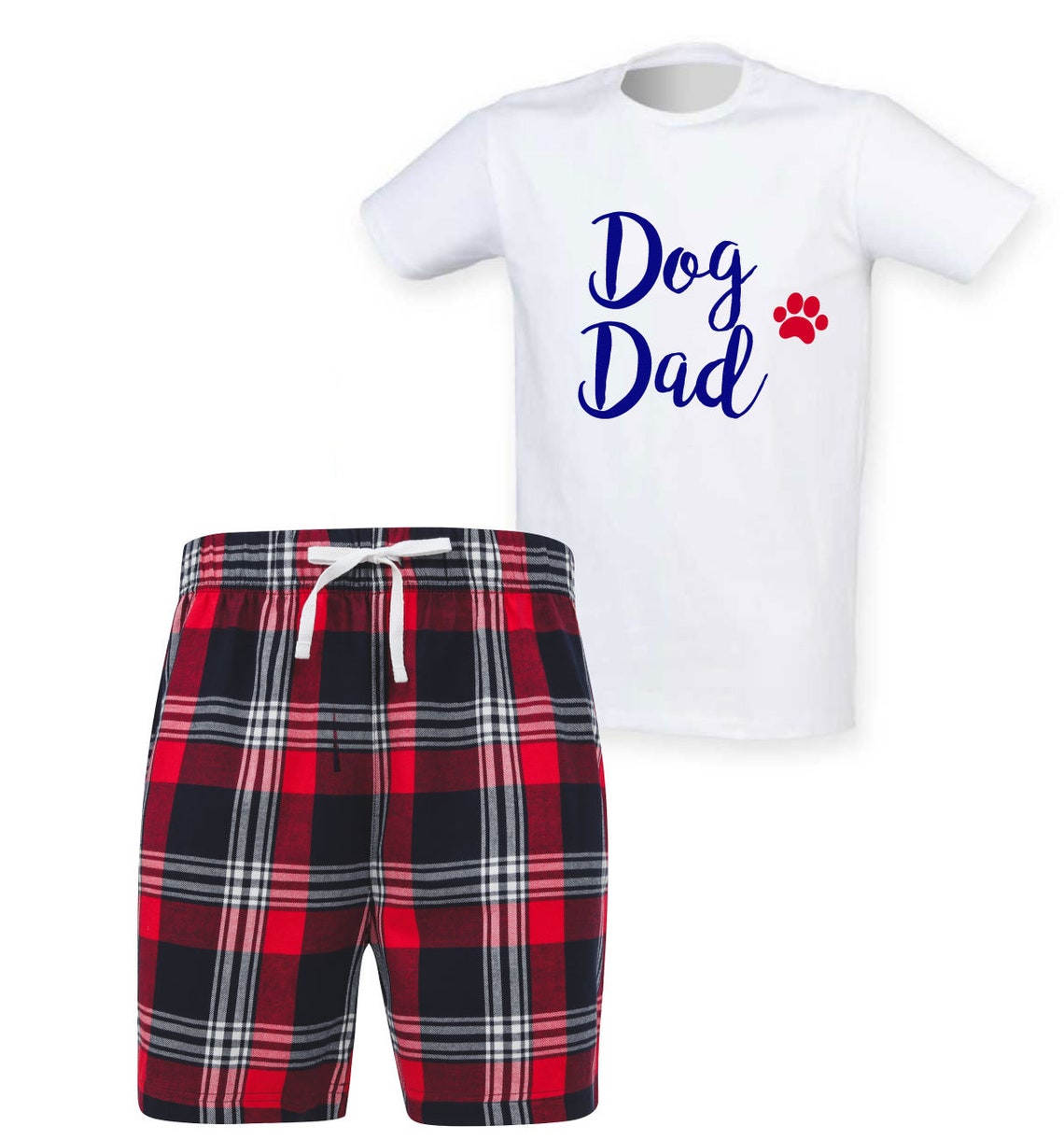 Dog Dad Tartan Pajamas Pet Pj's Shorts Pyjamas Fathers Day Tartan - Etsy