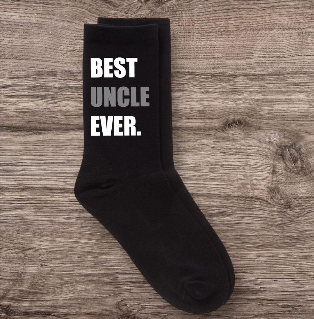 Men's Best Uncle Ever V2 Socks - Comfortable Cotton Black Socks, Unique ...