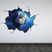 Planet Earth Wall Decal Outer Space Sticker Mural Outer Space - Etsy