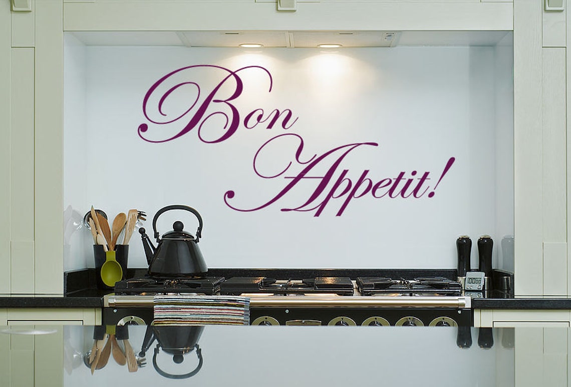 Bon Appetit Wall Decal Kitchen Wall Sticker - Etsy